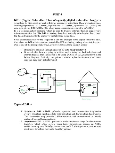 An In Depth Look At Digital Subscriber Line Dsl Technology Types Of
