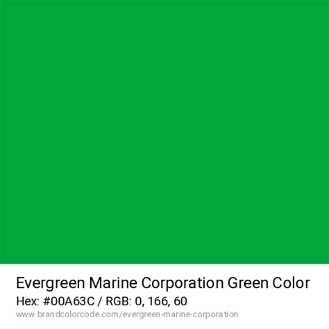 Evergreen Marine Corporation Brand Color Codes