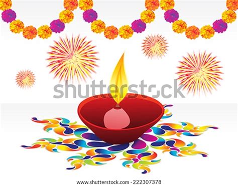 Abstract Soil Diwali Deepak Background Vector Stock Vector Royalty