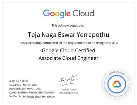 Teja Yerrapothu On Linkedin Cloudcomputing Certification Professionaldevelopment