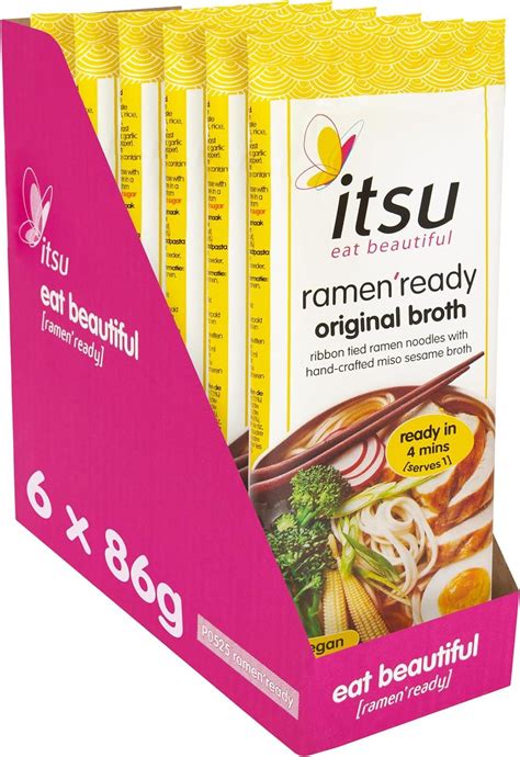Itsu Ramen Ready Original Broth Ribbon Tied Ramen Noodles Multipack