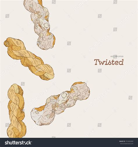 Twisted Glazed Donut Hand Draw Sketch Stock Vector Royalty Free Shutterstock