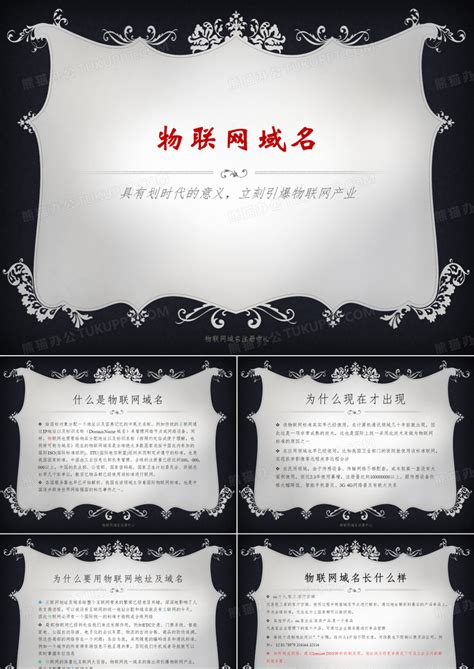 物联网域名简介ppt模板下载 编号qkjjpmwy 熊猫办公