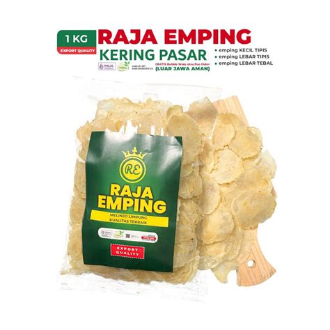 Jual Emping Melinjo Kering Pasar 1kg Kecil Tipis Lebar Tipis