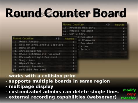 Second Life Marketplace Round Counter