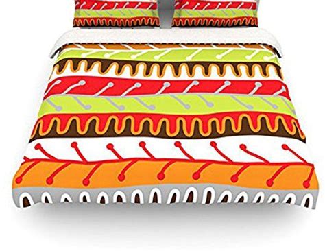 Kess Inhouse Jacqueline Milton Salsa Orange Yellow Red Twin Cotton