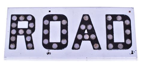 Restored Partial Railroad Crossing Road Sign W Plastic Cat Eye