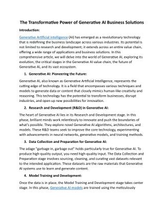 PPT - The power of generative AI in asset management PowerPoint Presentation - ID:12646557