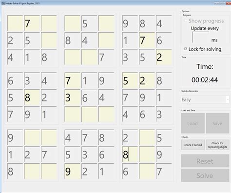 Github Ignacbrychta Sudokusolver Gui Program Na Vy E En Sudoku