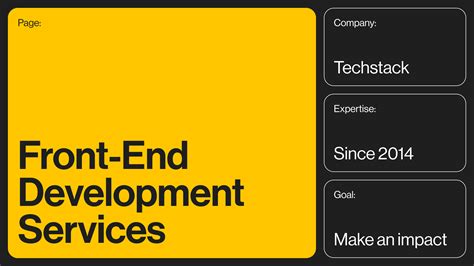 Front End Development Services Techstack