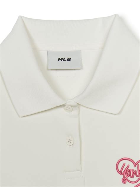 Mlb 여성 하트 슬림핏 카라 원피스 뉴욕양키스 Cream