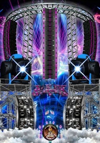 Stage Setup For Concert With Speakers And Lights