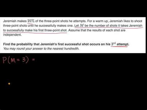 Probability For A Geometric Random Variable Random Variables AP Statistics Khan Academy