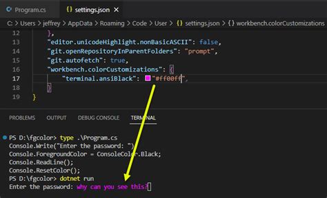 Vscode 整合終端機顯示的黑不是黑 黑暗執行緒