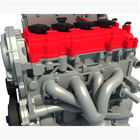 색상 구분된 부품이 있는 상세한 자동차 엔진 3d 모델 다운로드 엔진 On 색상 구분된 부품이 있는 상세한 자동차 엔진 3d 모델 다운로드 엔진 On