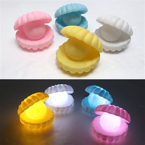 Led 진주 조개 무드등 단품4색