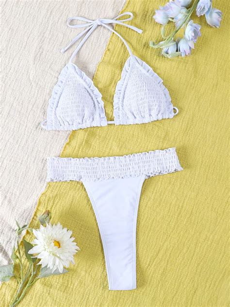 ZRTAK Sexy Bikinis Swimsuit Women Solid Biquinis Feminino Swimwear String Bathing Suit Women