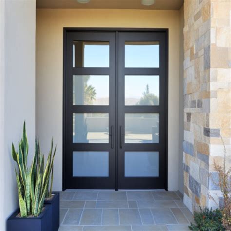 Modern Swing Double Door Design In Matte Finish