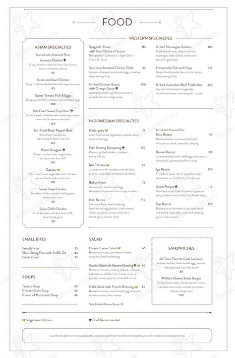 Menu At Adele Dining Restaurant Jakarta
