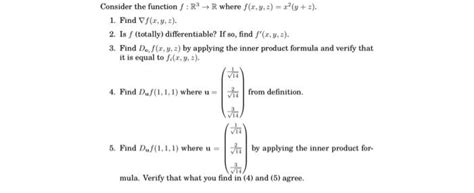 solved consider the function f r3→r where f x y z x2 y z