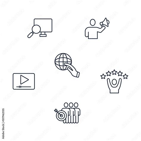 Sem Search Engine Marketing Icons Set Sem Search Engine Marketing