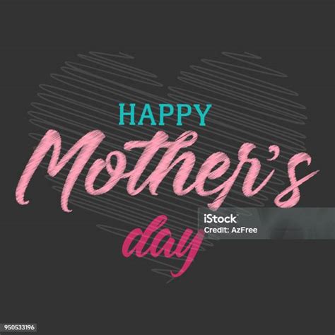 해피 어머니의 날 인사말 카드입니다 벡터 일러스트 레이 션 검은색에 대한 스톡 벡터 아트 및 기타 이미지 검은색 공휴일 낮 Istock