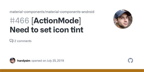 Actionmode Need To Set Icon Tint · Issue 466 · Material Componentsmaterial Components