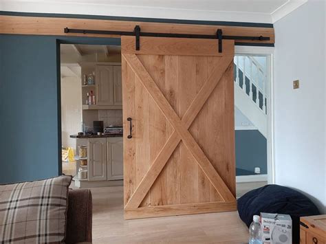 Sliding Oak Barn Door Various Widths Etsy Uk
