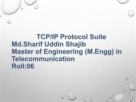Tcpip Protocol Suite Model Transmission Control Protocol Ppt