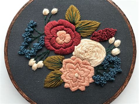 Hand Embroidery Kit Beginner Embroidery Kit Modern Hand Etsy Canada