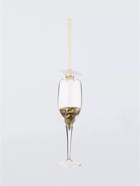 John Lewis Wisdom And Wonder Prosecco Glass Bauble