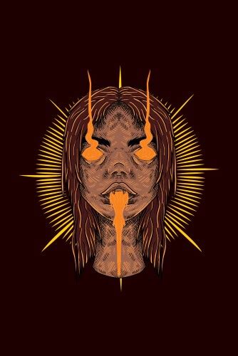 Horned Devil Girl Royalty Free Vector Image Vectorstock
