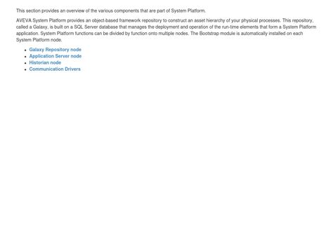 Aveva System Platform Components Dell Nativeedge With Aveva Blueprint Guide Dell
