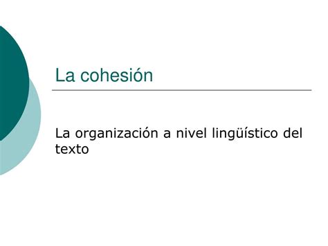 PPT Coherencia y cohesión PowerPoint Presentation free download ID