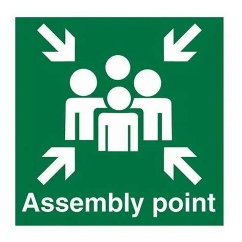 Glow In The Dark Pvc Assembly Point Signage For Industrial At Rs 4