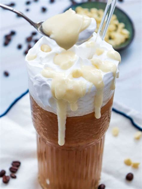 Starbucks Copycat Iced White Chocolate Mocha Made With Homemade Syrup