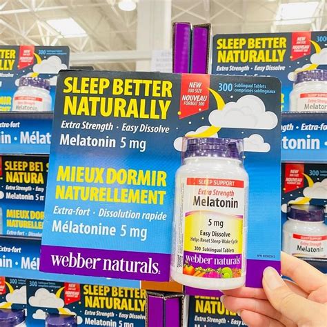 加拿大伟博褪黑素Webber Melatonin睡眠宝松果体素5毫克300粒 改善睡眠 维柏健 Webber naturals 洋码头