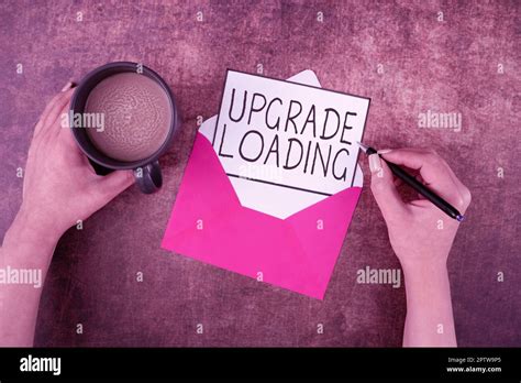 Sign Displaying Upgrade Loading Word Written On Advancement Of