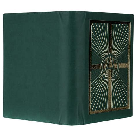 Lectionary Cover In Real Leather With Alpha And Omega Online Sales On