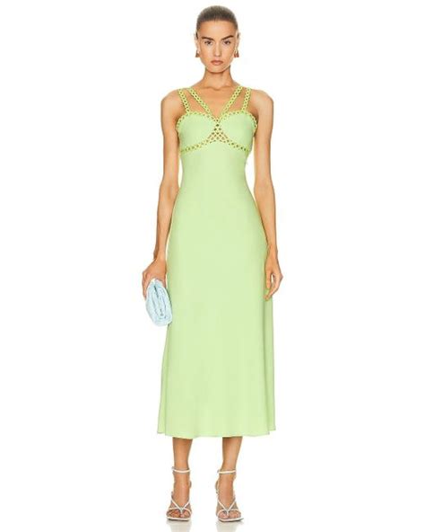 Jonathan Simkhai Sevilla Crochet Midi Dress In Green Lyst