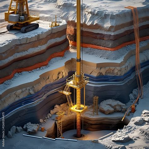 Highly Detailed 3d Cross Sectional View Of An Industrial Metalurgy Site