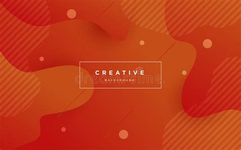 Minimal Orange Abstract Geometric Fluid Dynamic Shape Composition Wavy