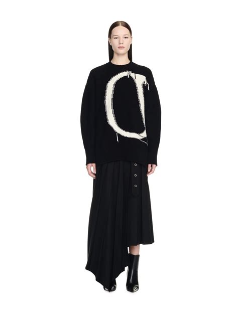 Ow Maxi Logo Crewneck In Black Off White™ Official Us