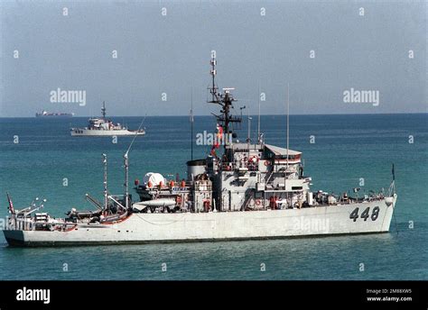 A Starboard View Of The Ocean Minesweeper Uss Illusive Mso 448 With