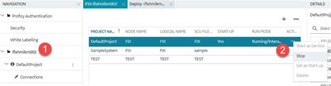 Starting And Stopping IFIX Projects Configuration Hub 2023