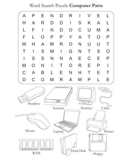 Word Search Puzzle Computer Parts Download Free Word Search Puzzle