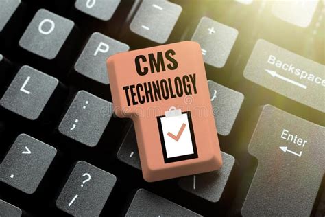 Sign Displaying Cms Technology Concept Meaning Programs That Are Used