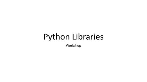 A3 Reviewing Major Python Libraries Relevant To Ai Afia Afrin Youtube