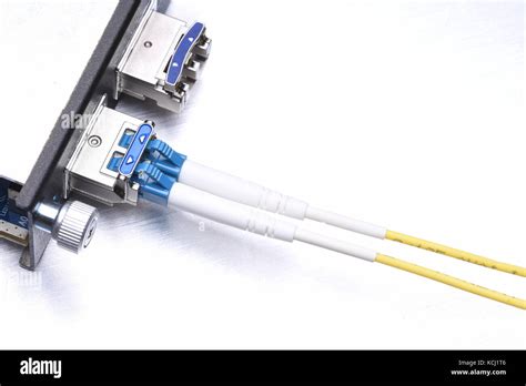 Gigabit Interface Converter Type Xfp With Optical Network Cables On
