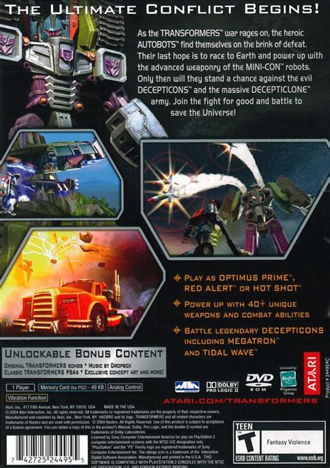 Transformers Cover Or Packaging Material Mobygames